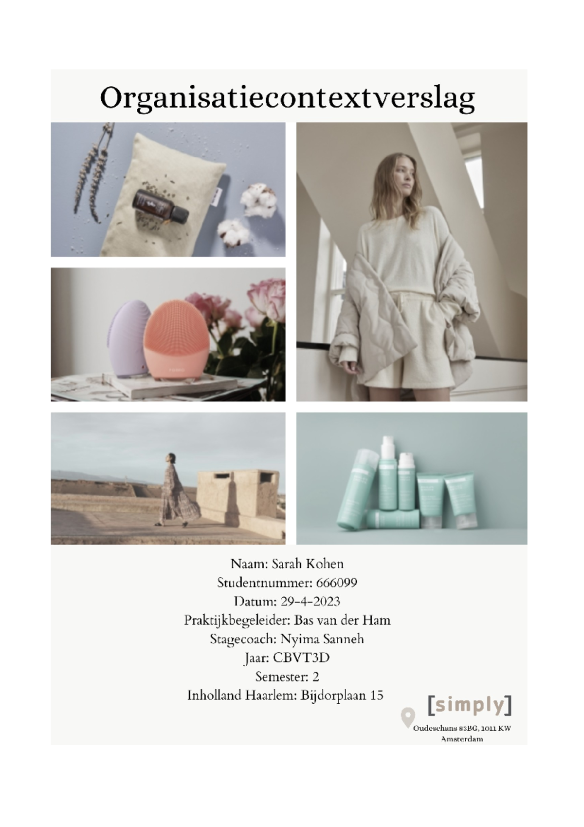 Organisatiecontext verslag - Inhoud - Studeersnel