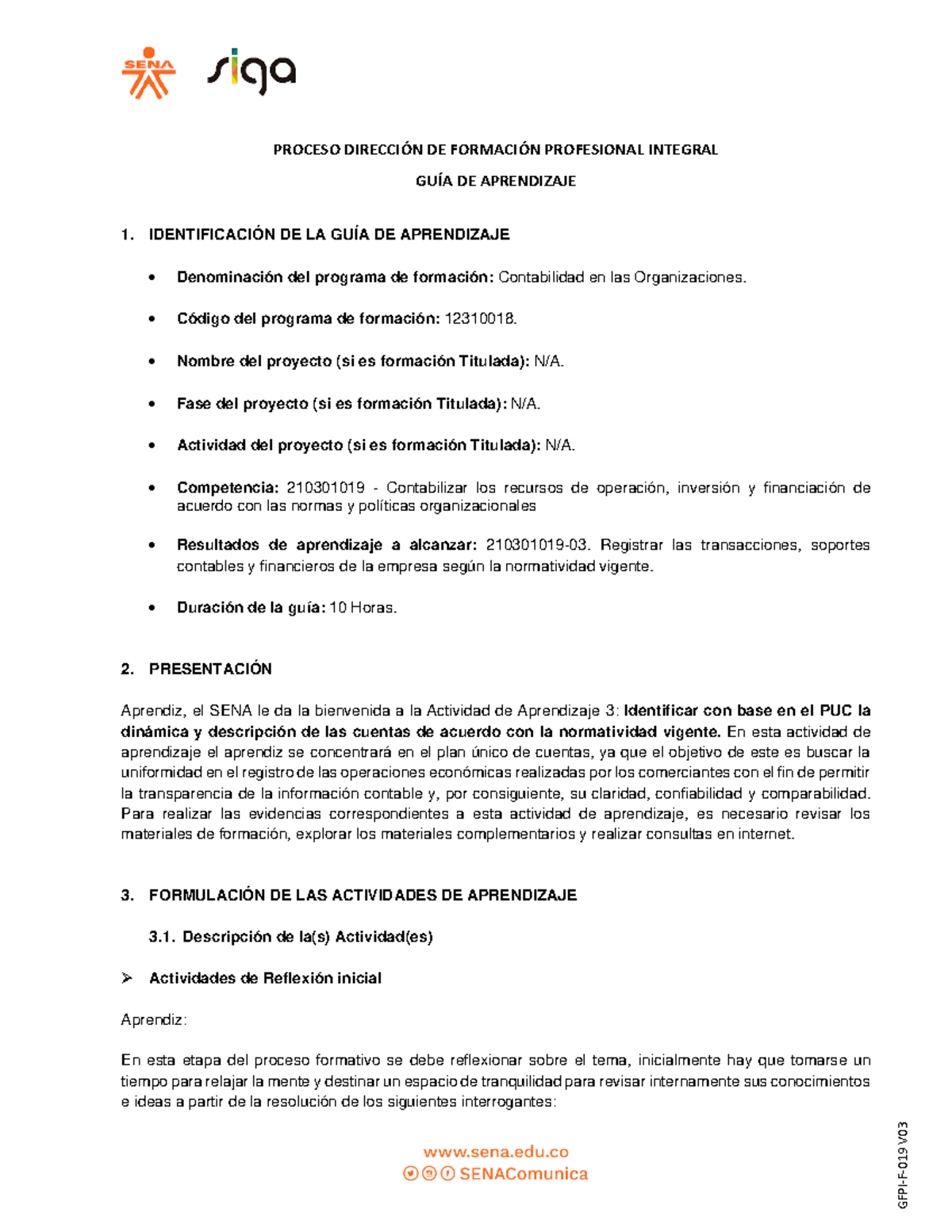 GUIA Aprendizaje 3 - PROCESO DIRECCI”N DE FORMACI”N PROFESIONAL INTEGRAL GUÕA DE APRENDIZAJE 1 ...