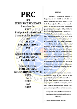 10 Basic Tips In Preparation For Let Exaination - 10 BASIC TIPS IN ...