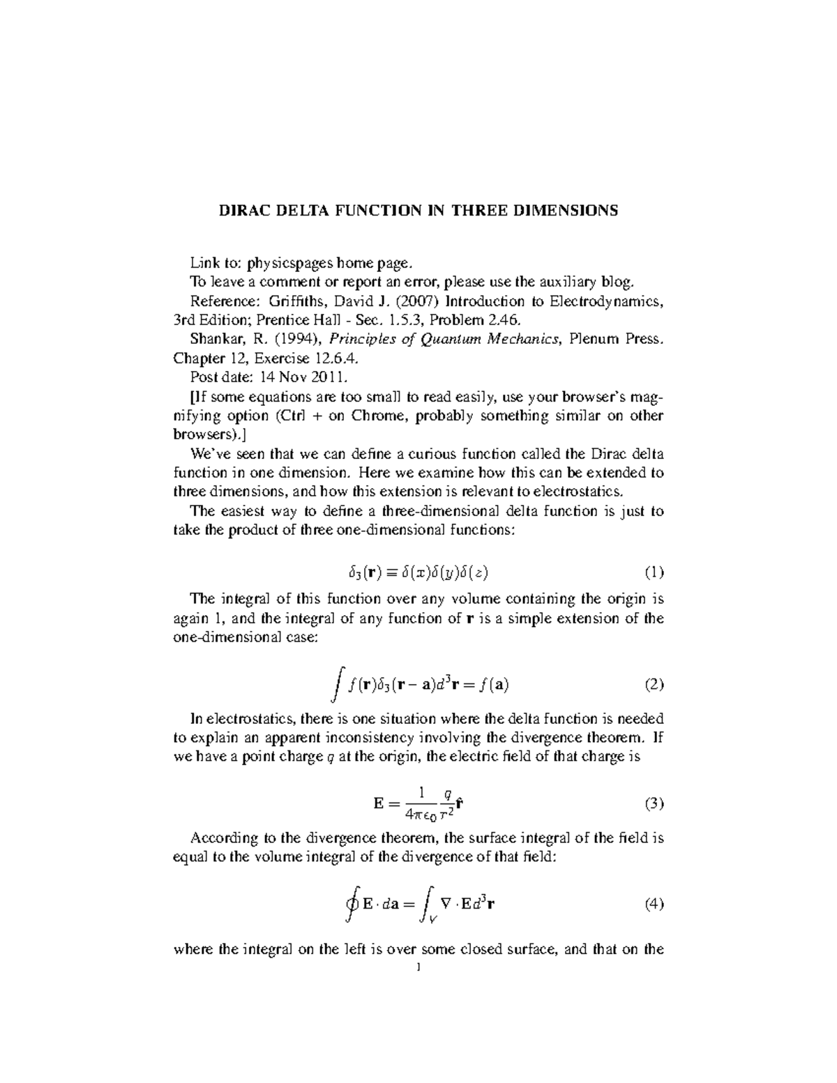 Griffiths Problems 02 - Link to: physicspages home page. To leave a ...