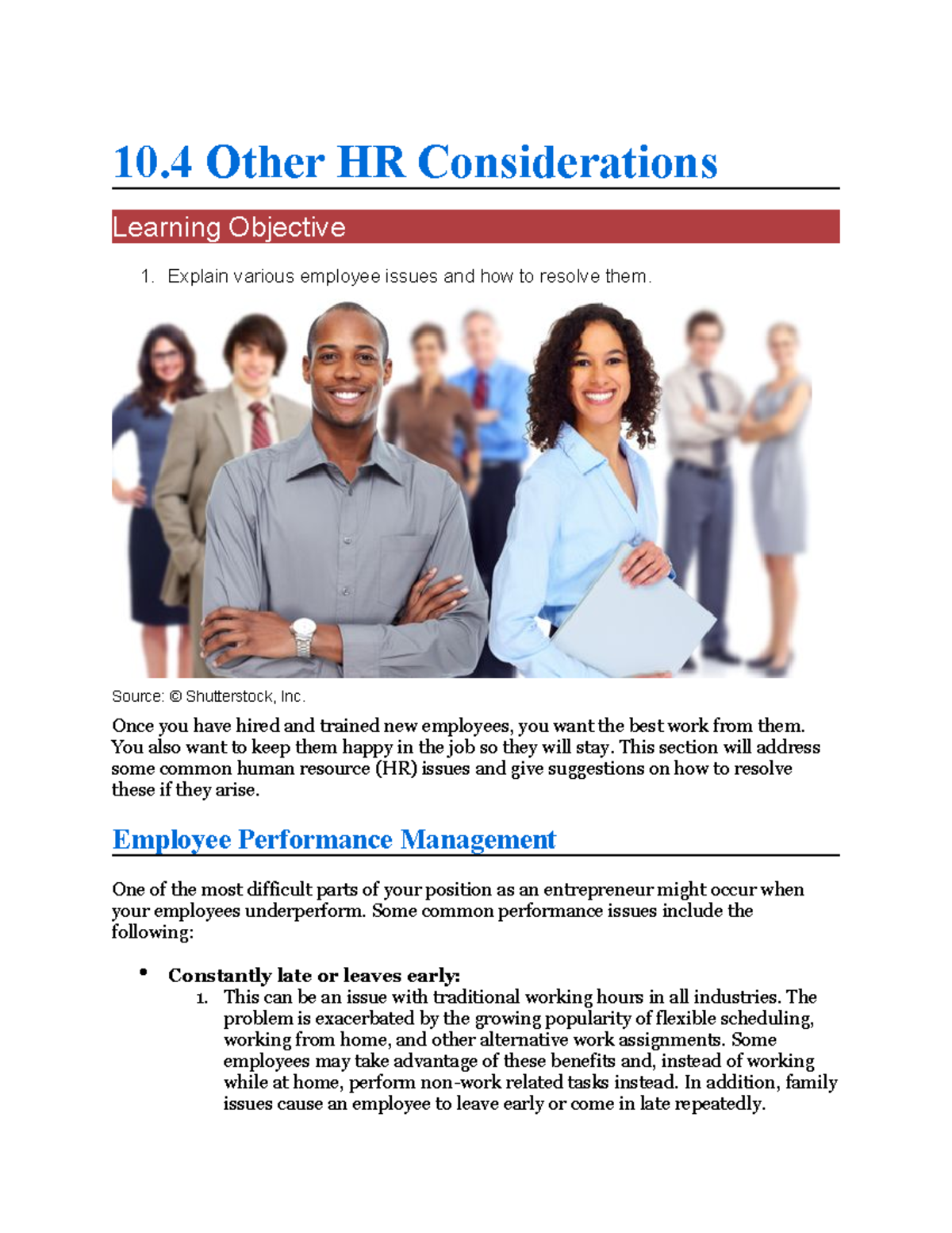10.4 Other HR Considerations - 10 Other HR Considerations Learning ...
