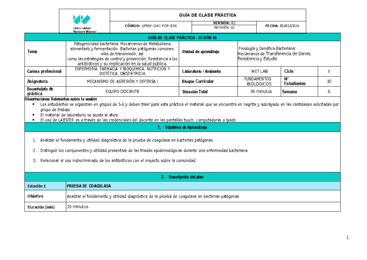 Estacion 2 - rfefrgtnmjhngbfedw - GUÍA DE CLASE PRÁCTICA CÓDIGO: UPNW ...