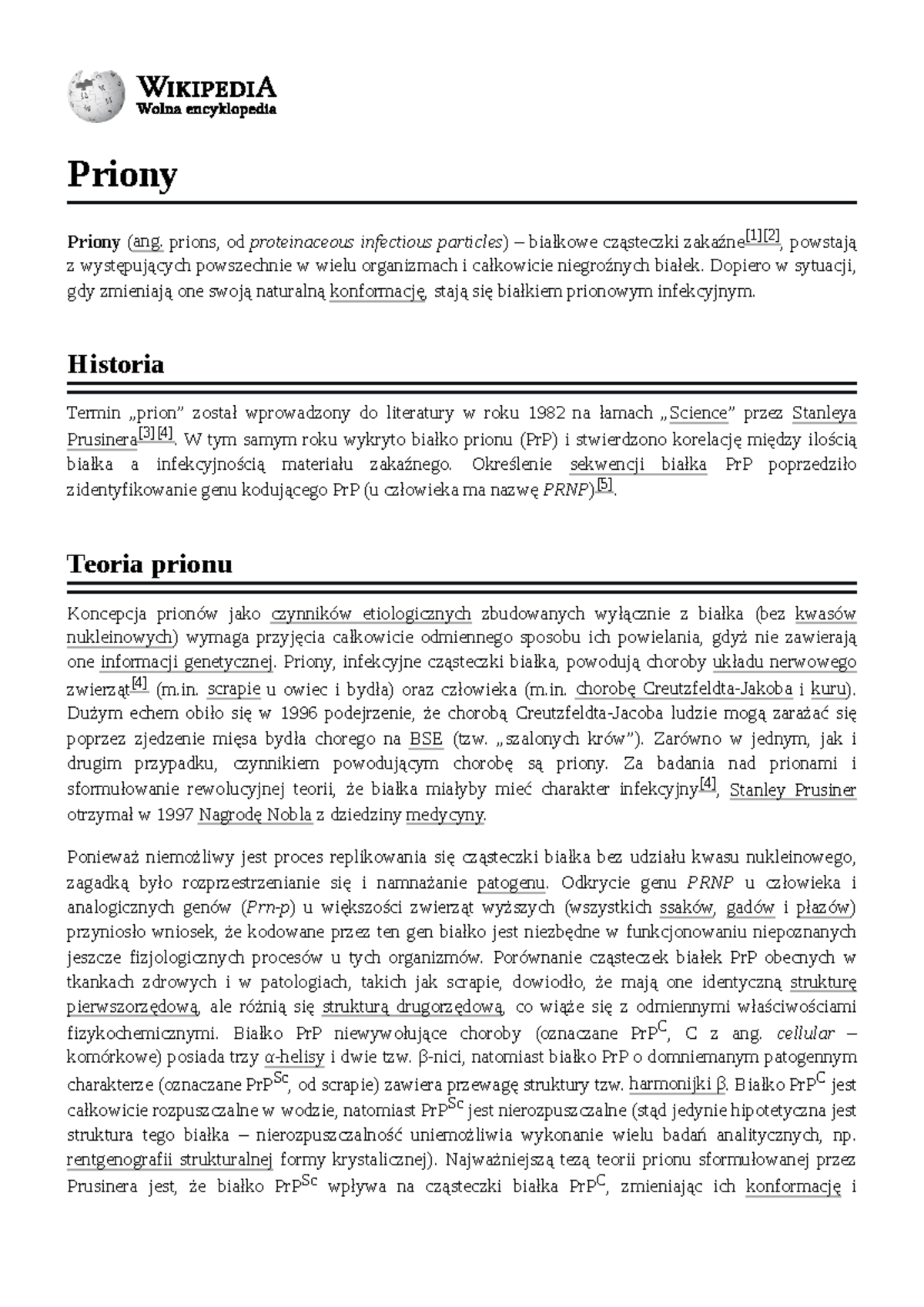 Priony - Priony Priony (ang. prions, od proteinaceous infectious ...