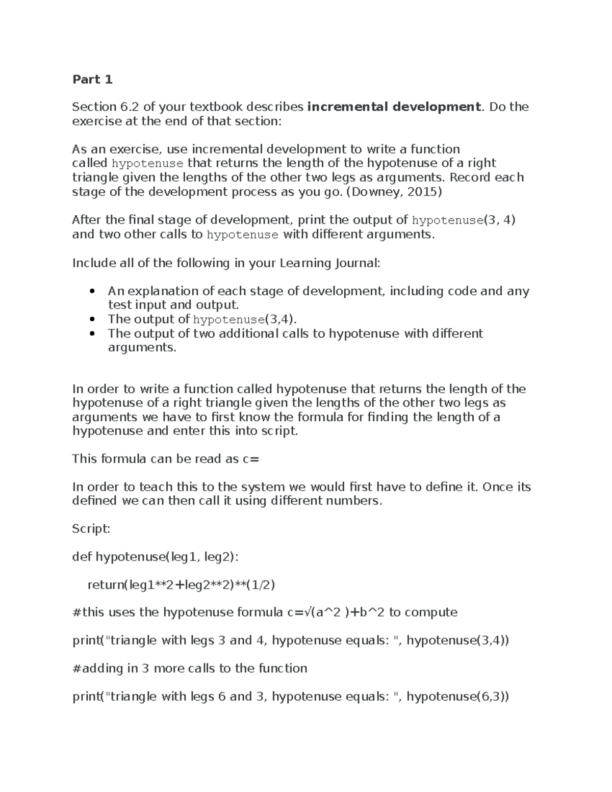 Learning journal 4 - Part 1 Section 6 of your textbook describes ...