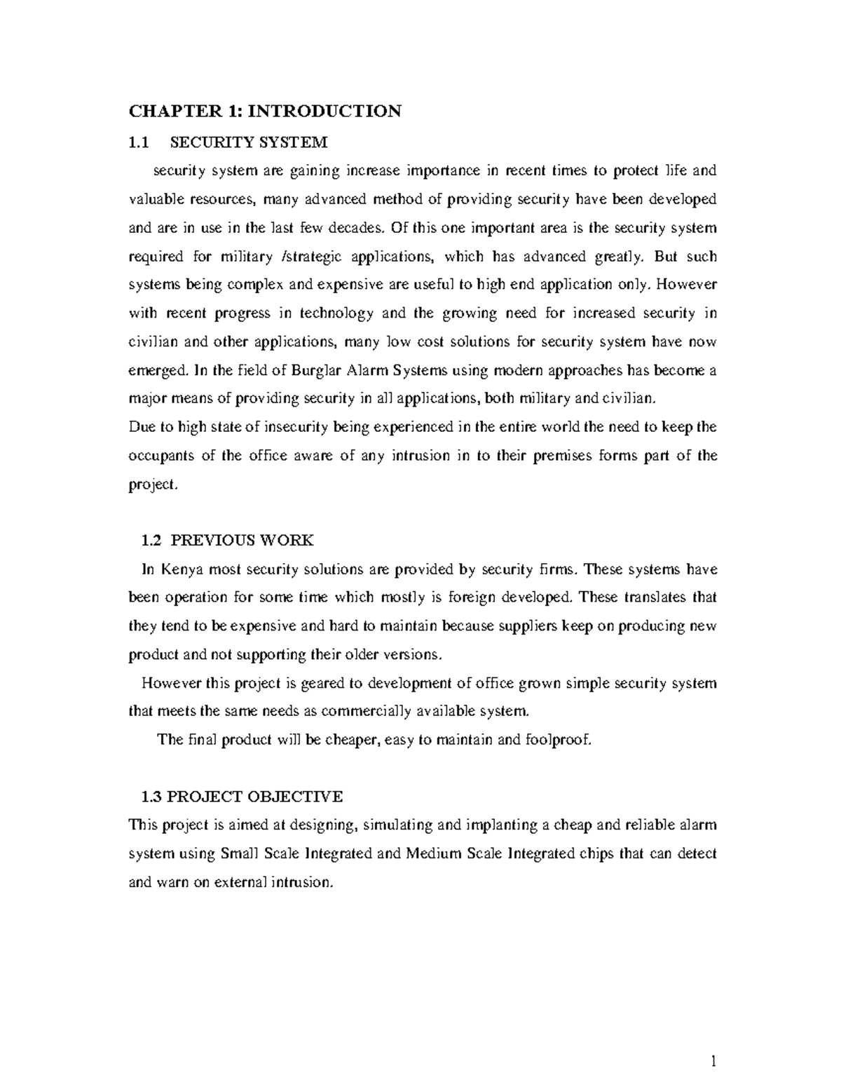 A Design OF Burglar Alarm System Capable OF Detecting AND Warning ON ...