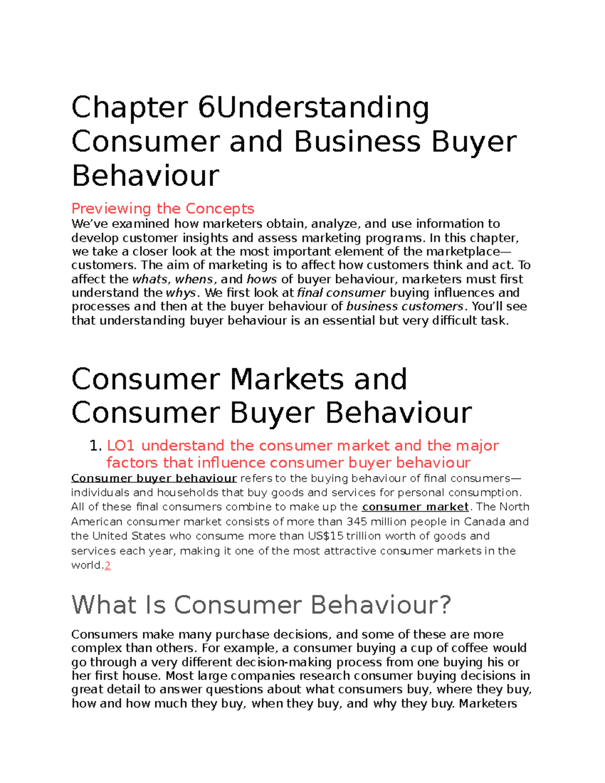 Ch6 - ch6 - Chapter 6Understanding Consumer and Business Buyer ...