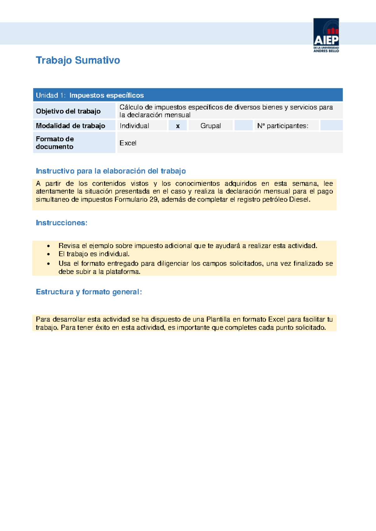VF TRI001 Actividad Sumativa Semana 2 - Trabajo Sumativo Instructivo para la elaboración del ...