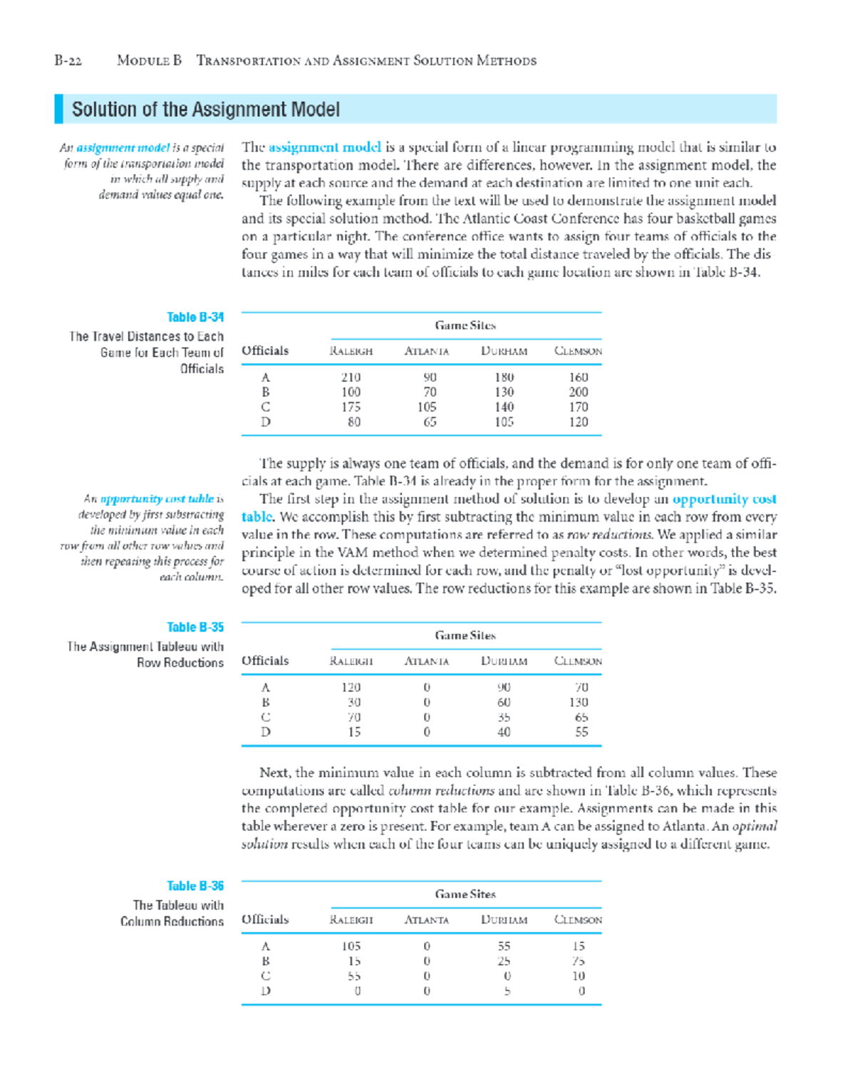 Solution of the Assignment Model - Operation Management - Studocu