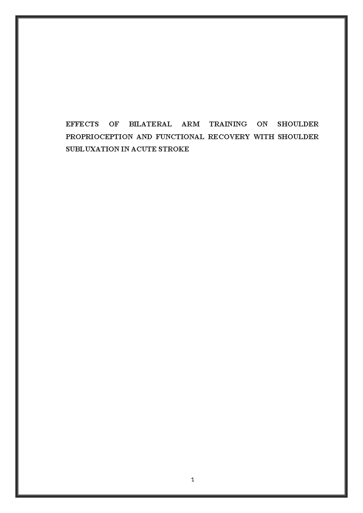 Bilateral 01 - csb - EFFECTS OF BILATERAL ARM TRAINING ON SHOULDER ...
