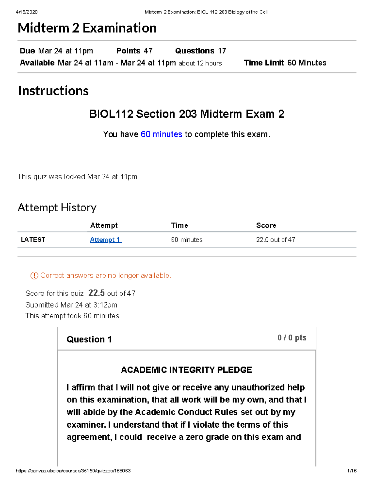 Cd844ad06d49bde9cc5510f6ec1534e19b2d9f8d - Midterm 2 Examination Due ...