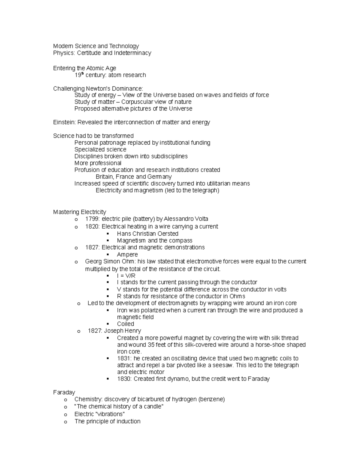 Modern Science and Technology Notes - Modern Science and Technology ...