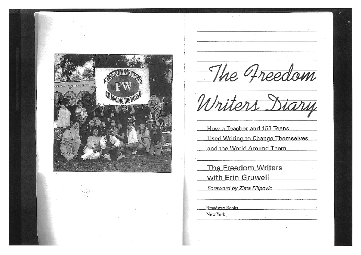The freedom writers diaries - Research In Social Studies - Studocu