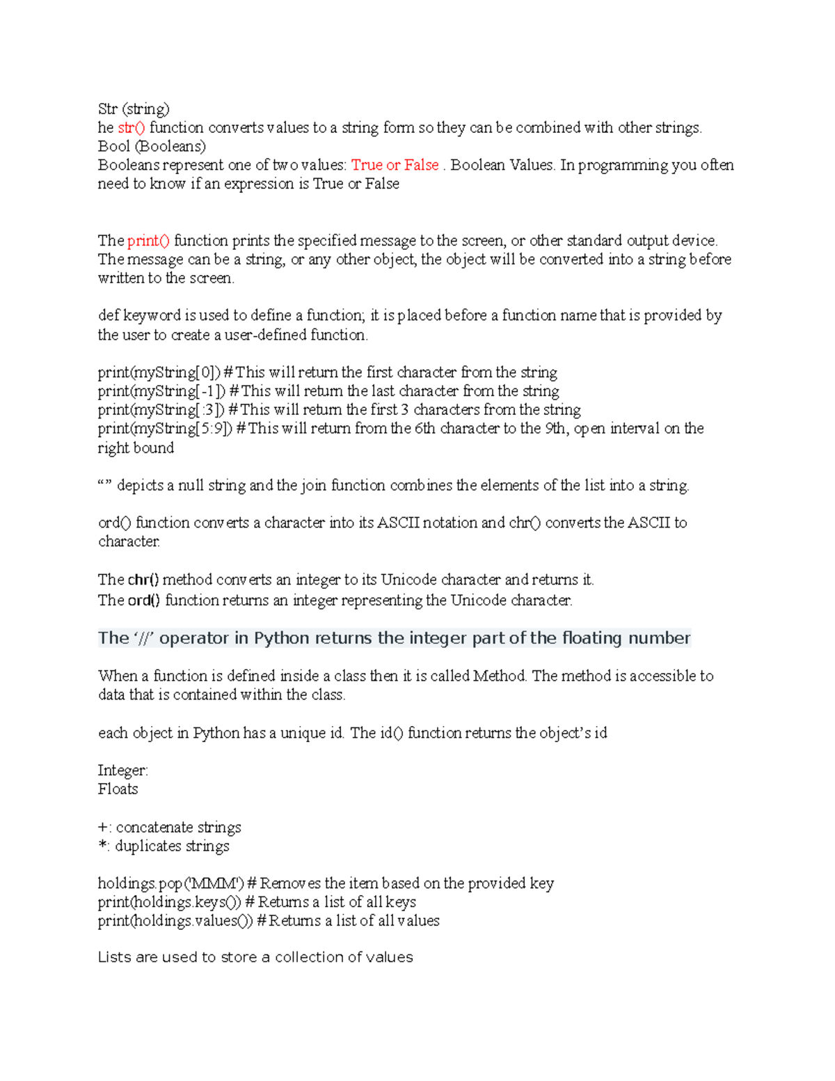 Str - good - Str (string) he str() function converts values to a string ...