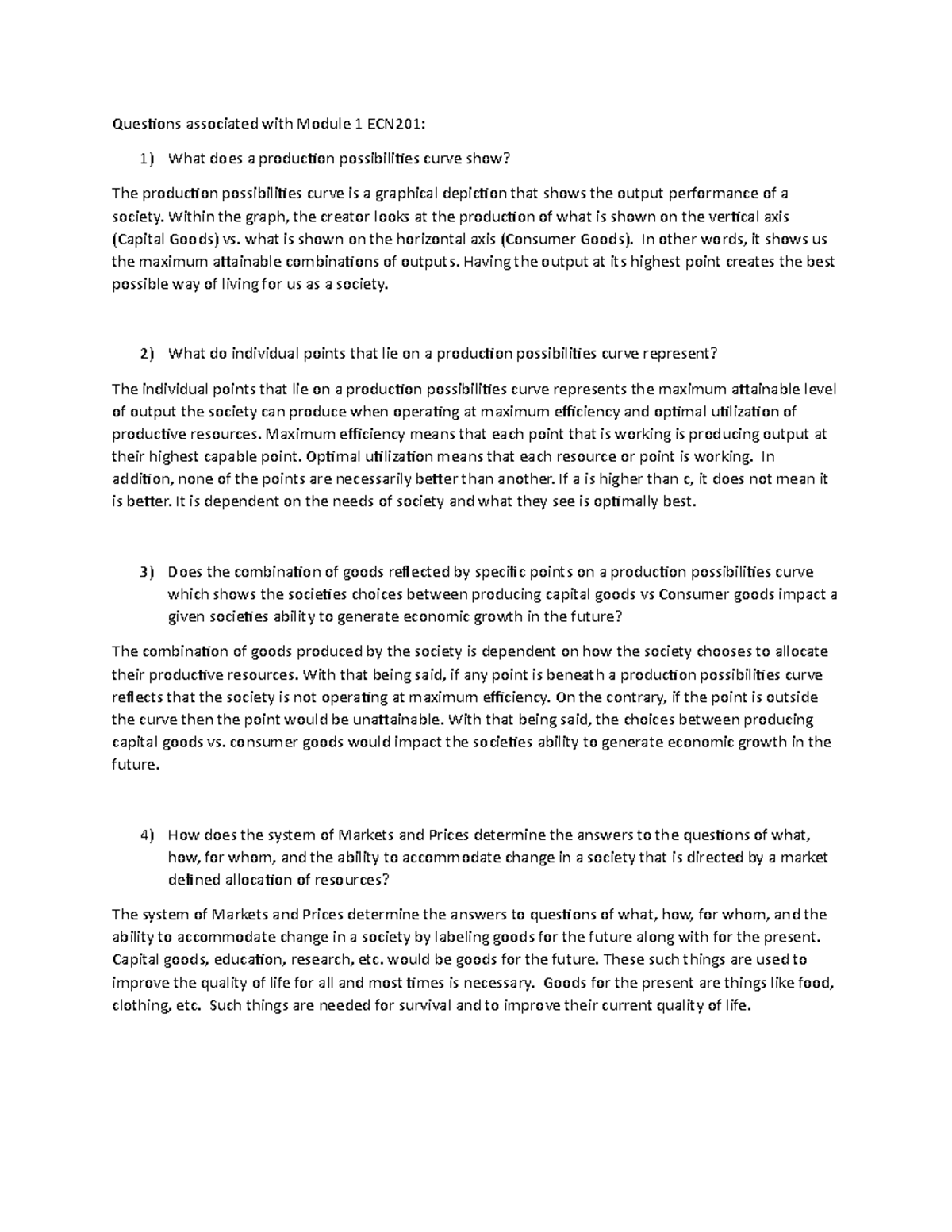 Mod 1 - CS - Module One homework answers. Professor Francis Mallon ...