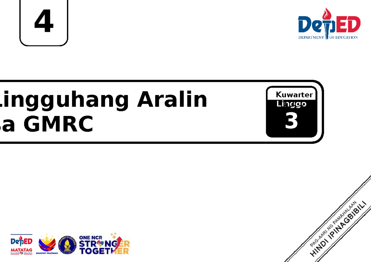 LE G4 GMRC Q1 Week3 FV - LESSON EXEMPLAR - 4 Linggo Kuwarter 1 1 1 Gawaing Pampagkatuto sa GMRC ...