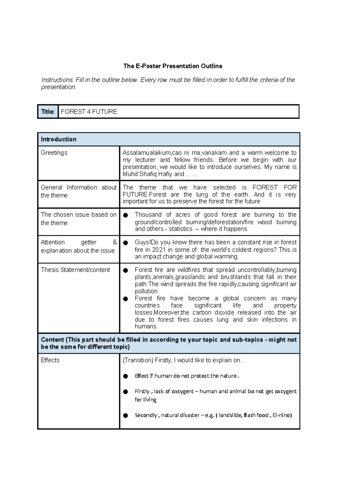 ELC030 E-Poster Presentation Outline - The E-Poster Presentation ...