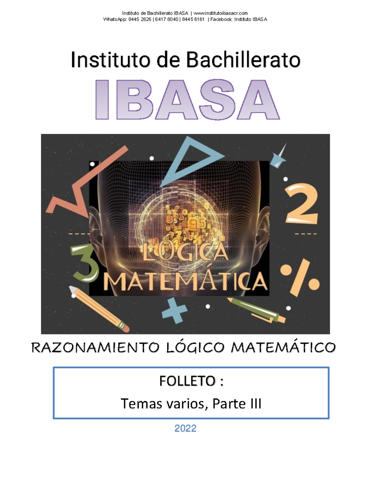 (P) Temas varios 3 copia - Instituto de Bachillerato RAZONAMIENTO ...