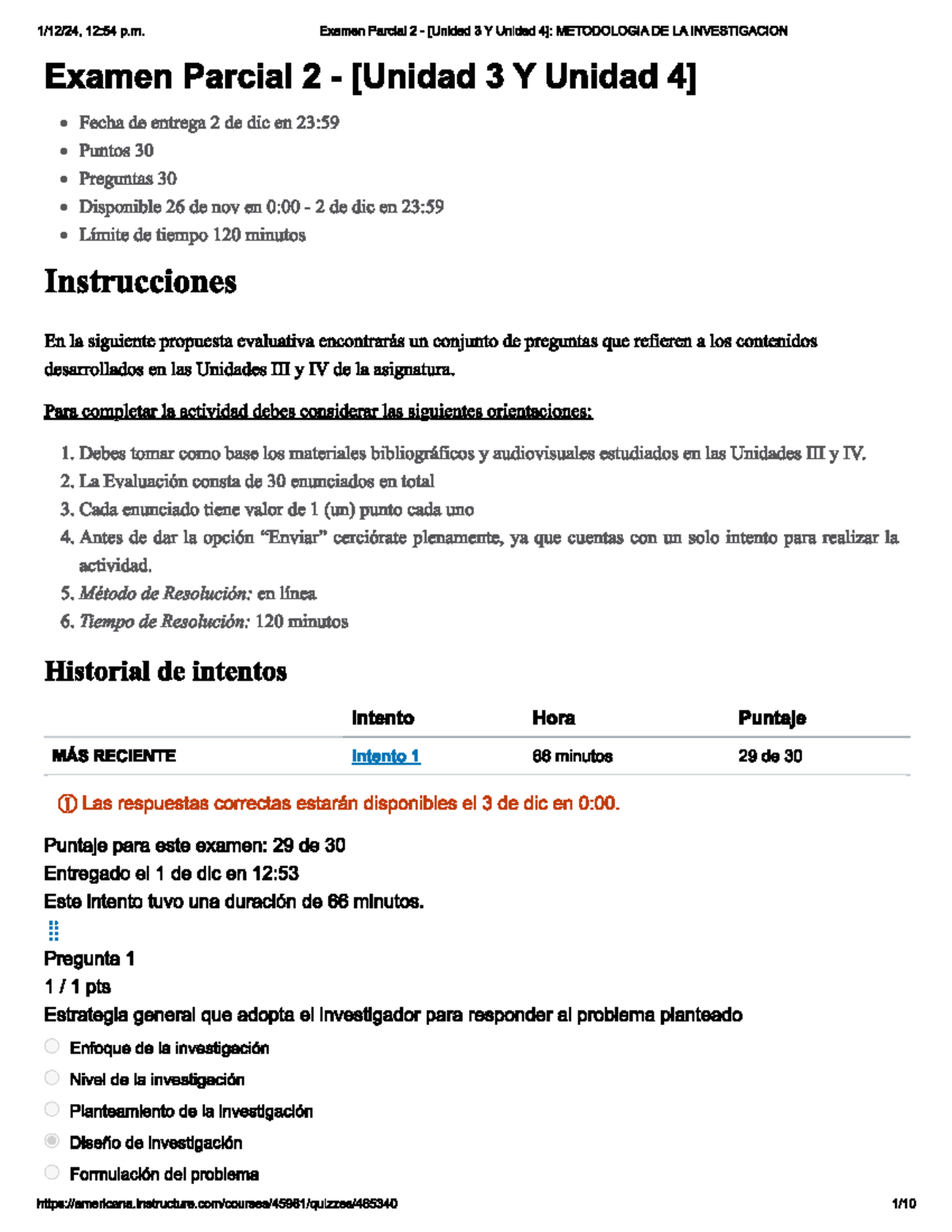Examen parcial 2 metodologia de la investigacion - 12:54 p. Examen Parcial 2 3 Y Unidad ...