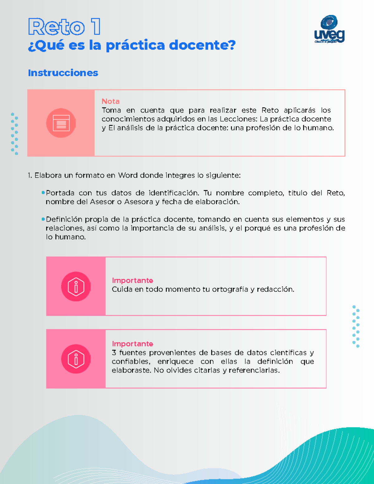 Apd U1 R1 Instruccionesr1 Qué Es La Práctica Docente Instrucciones