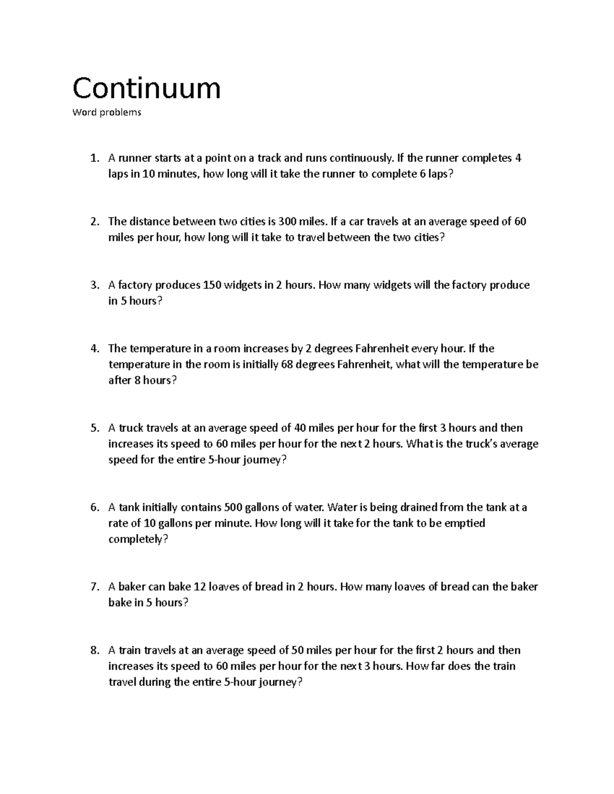 Continuum - self-made worksheet for basic thermodynamics - Continuum ...