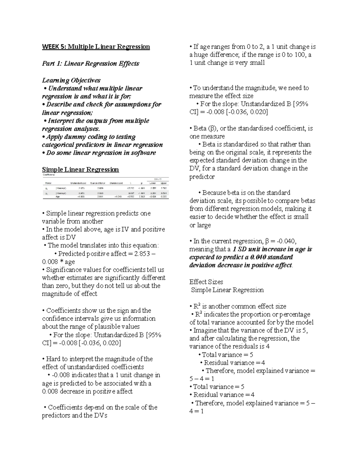 WEEK 5- Understanding Multiple Linear Regression - PSY3062 - Monash ...