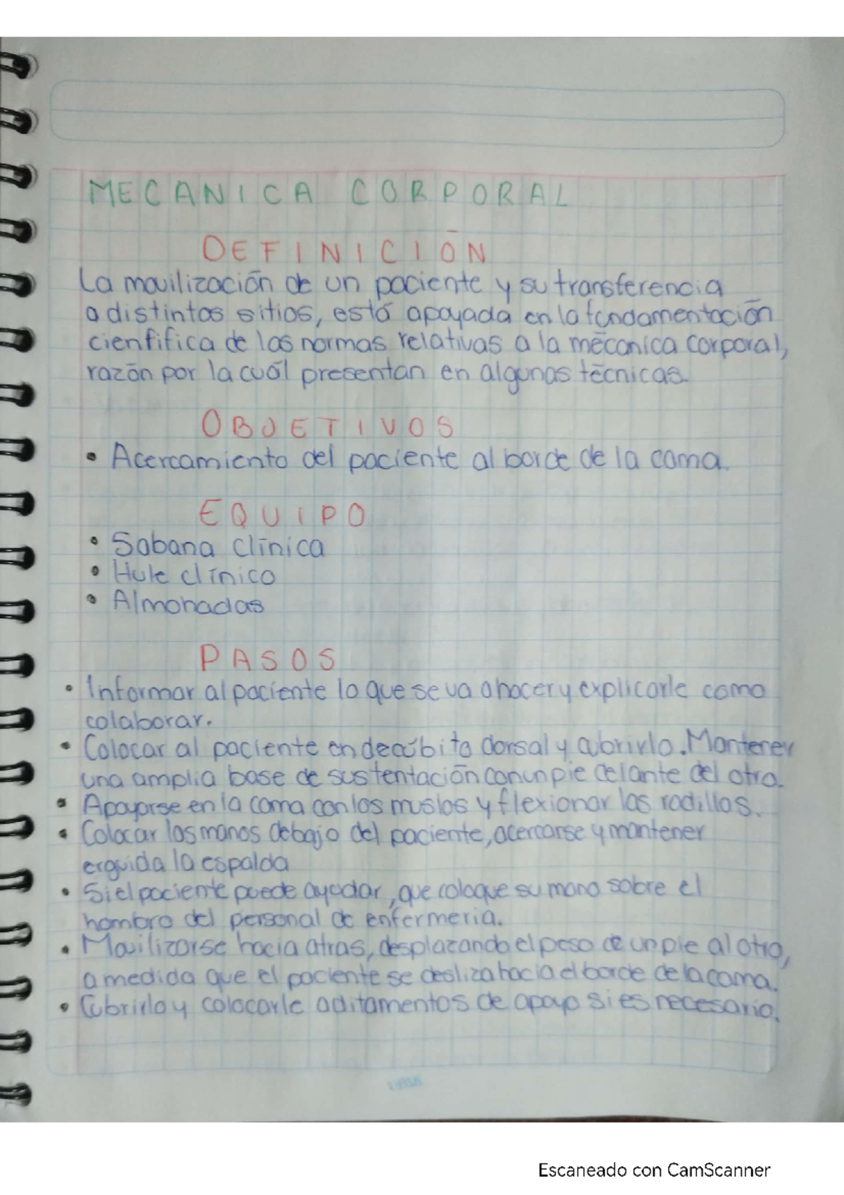 Movilizacion y transferencia del paciente - MECANICA CORPORAL ...