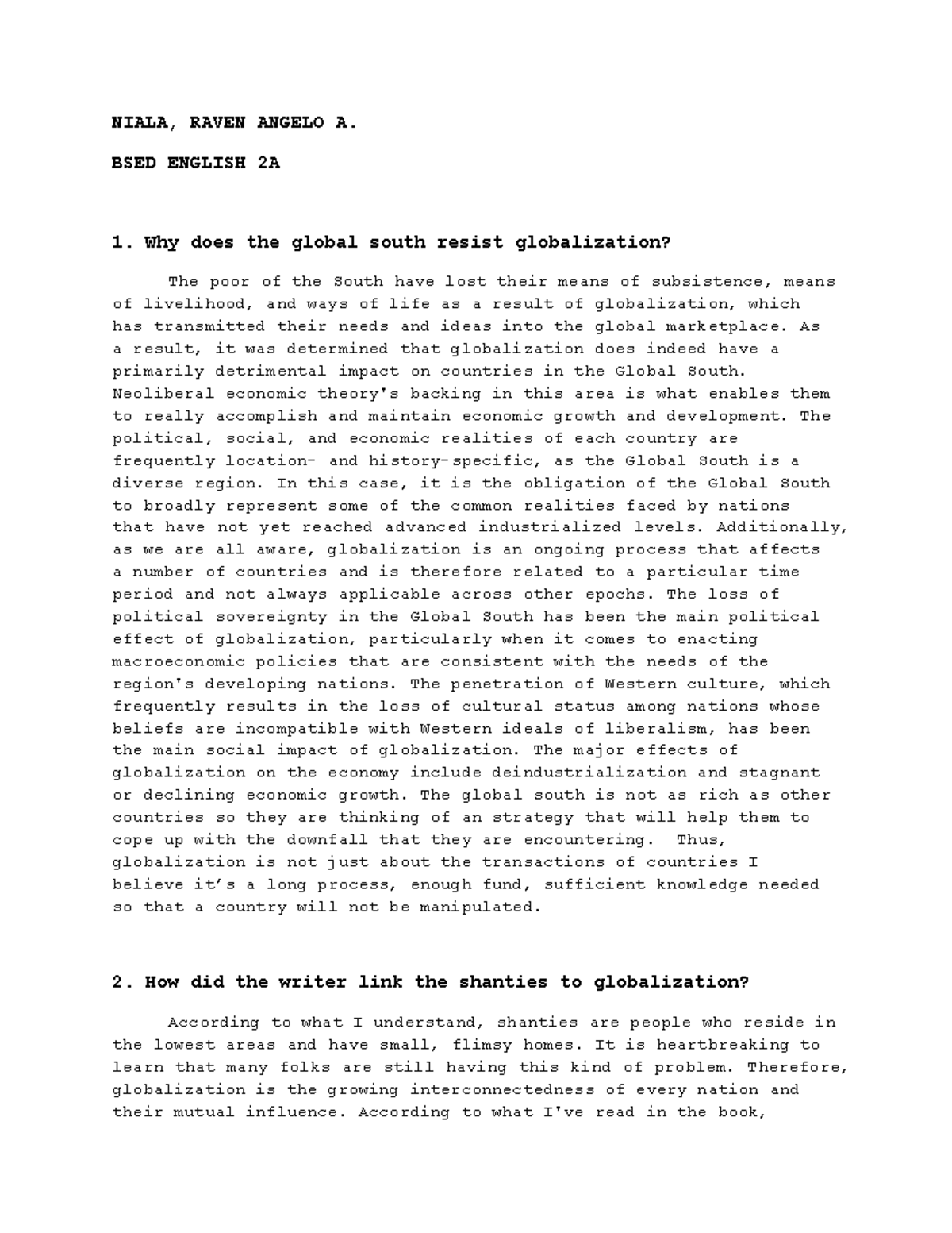 Niala - Activity 2 ( TCW) - NIALA, RAVEN ANGELO A. BSED ENGLISH 2A 1 ...