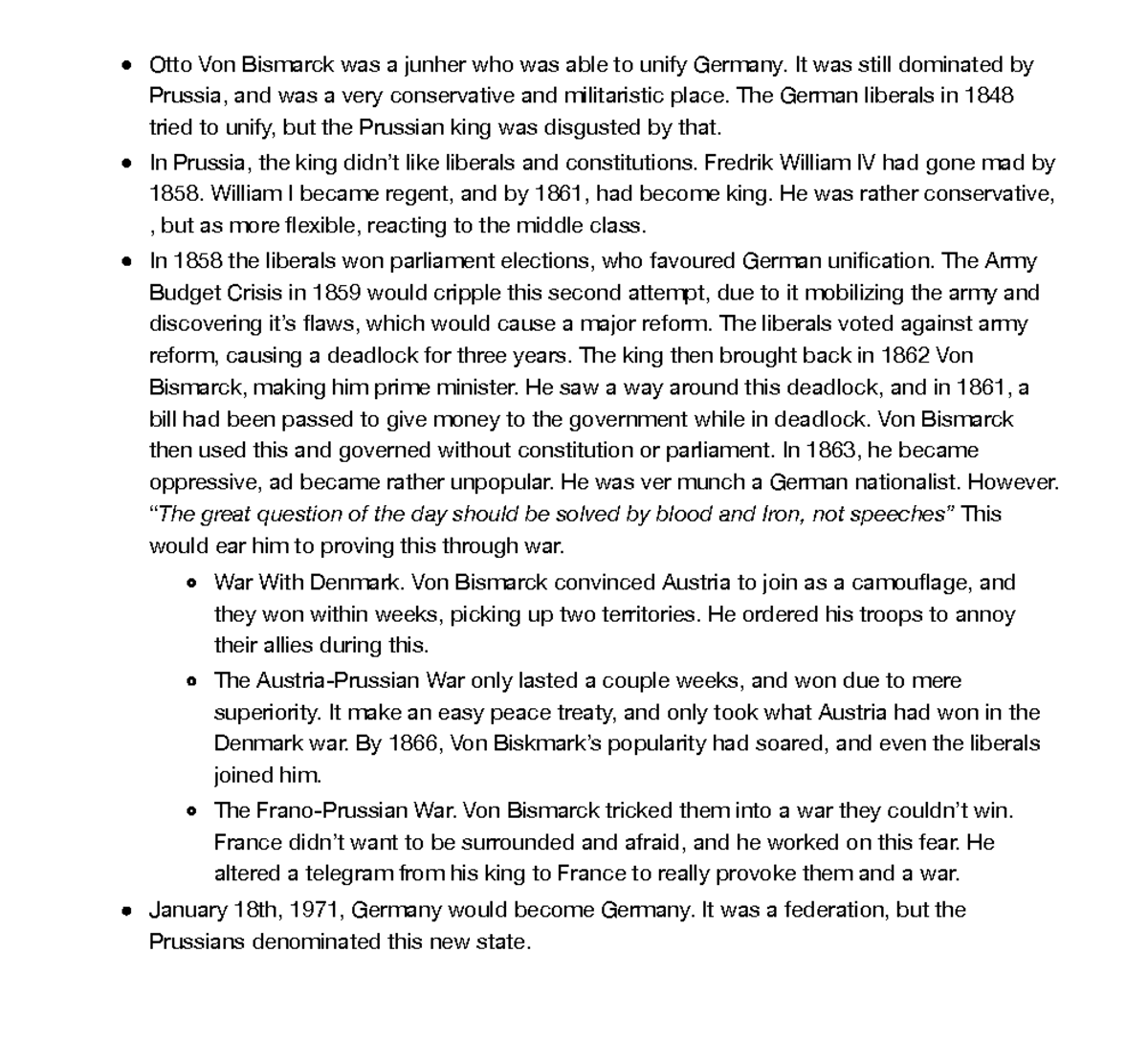 31The Unification of Germany - Otto Von Bismarck was a junher who was ...