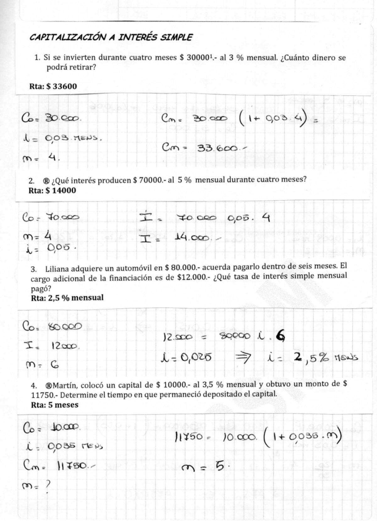 Mate financiera ejercicios resueltos guia 2024 - CAPITALIZACIÓN A ...