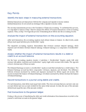 CH 6 Key Points - Things to be aware of for chapter 6 - Key Points ...