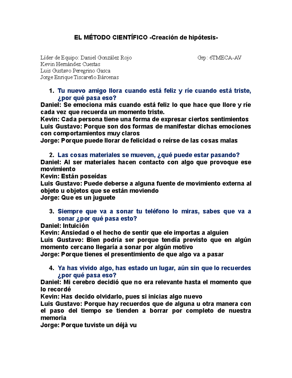 EL Método Científico - Trabajo escolar sobre le metodo cientifico - EL ...