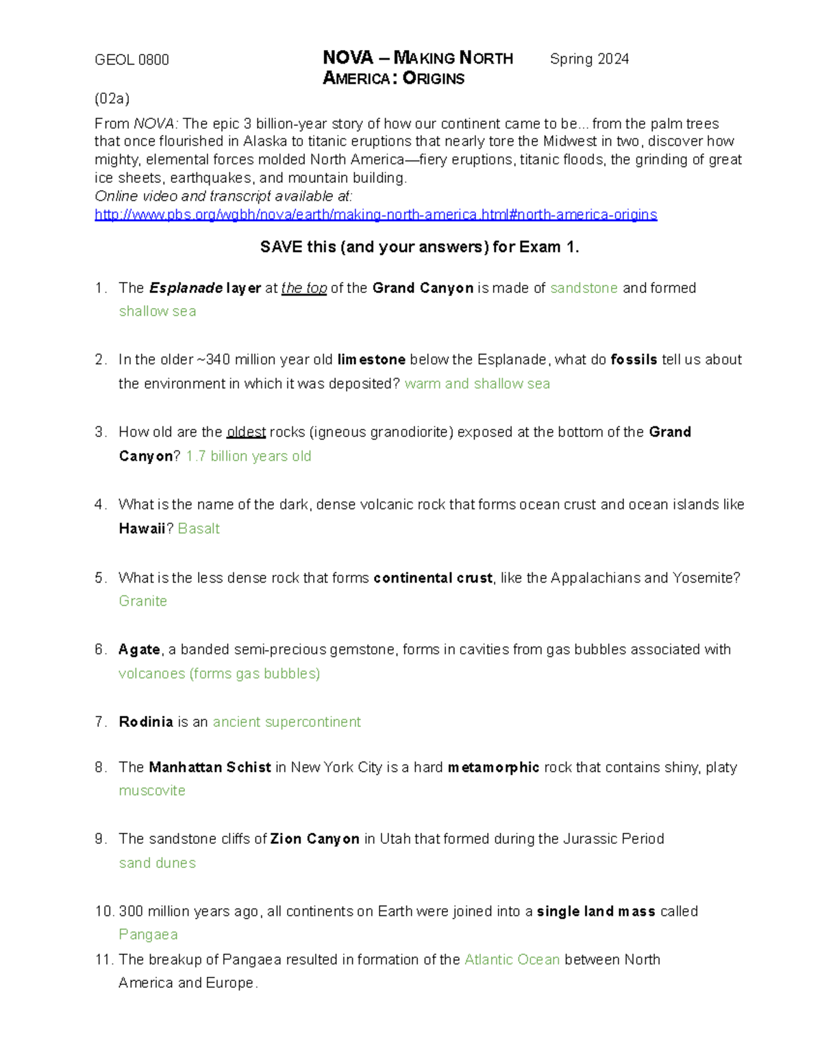 Making North America - this is for a video - GEOL 0800 NOVA – MAKING ...