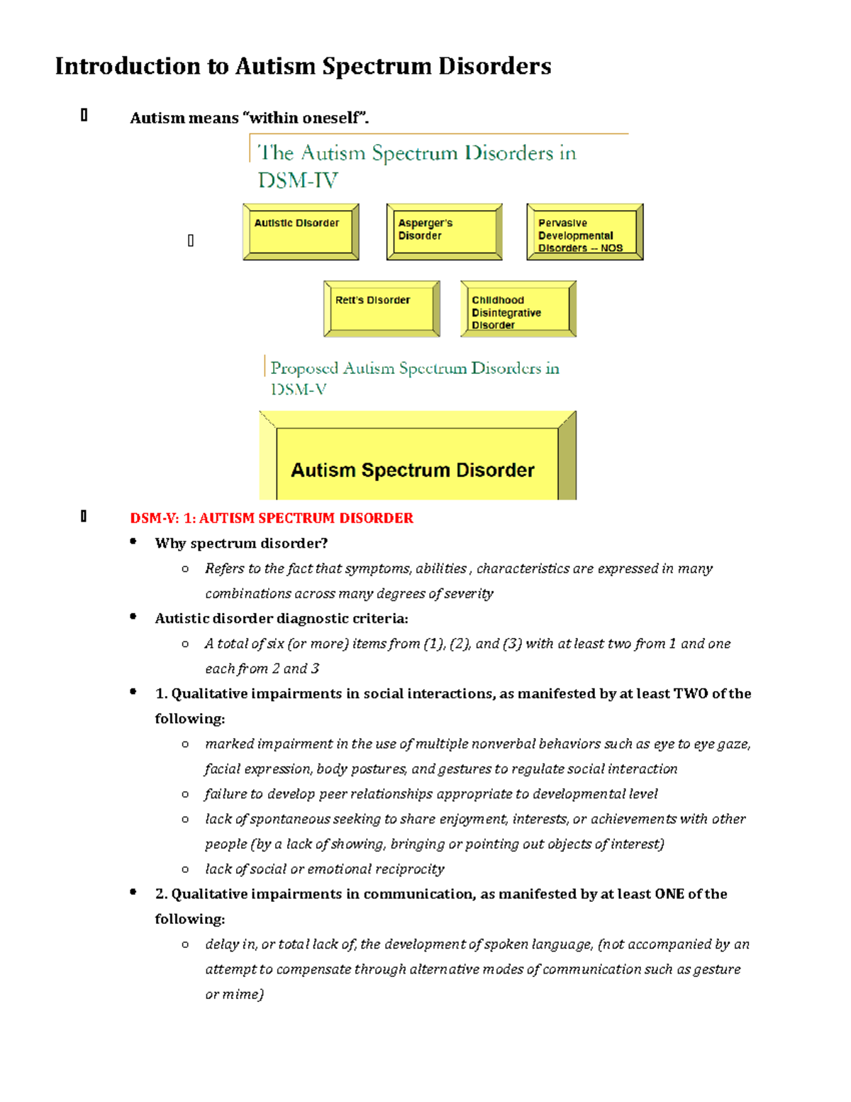 Developmental Psychopathology Lectures Notes Prelim 2 - Introduction to ...