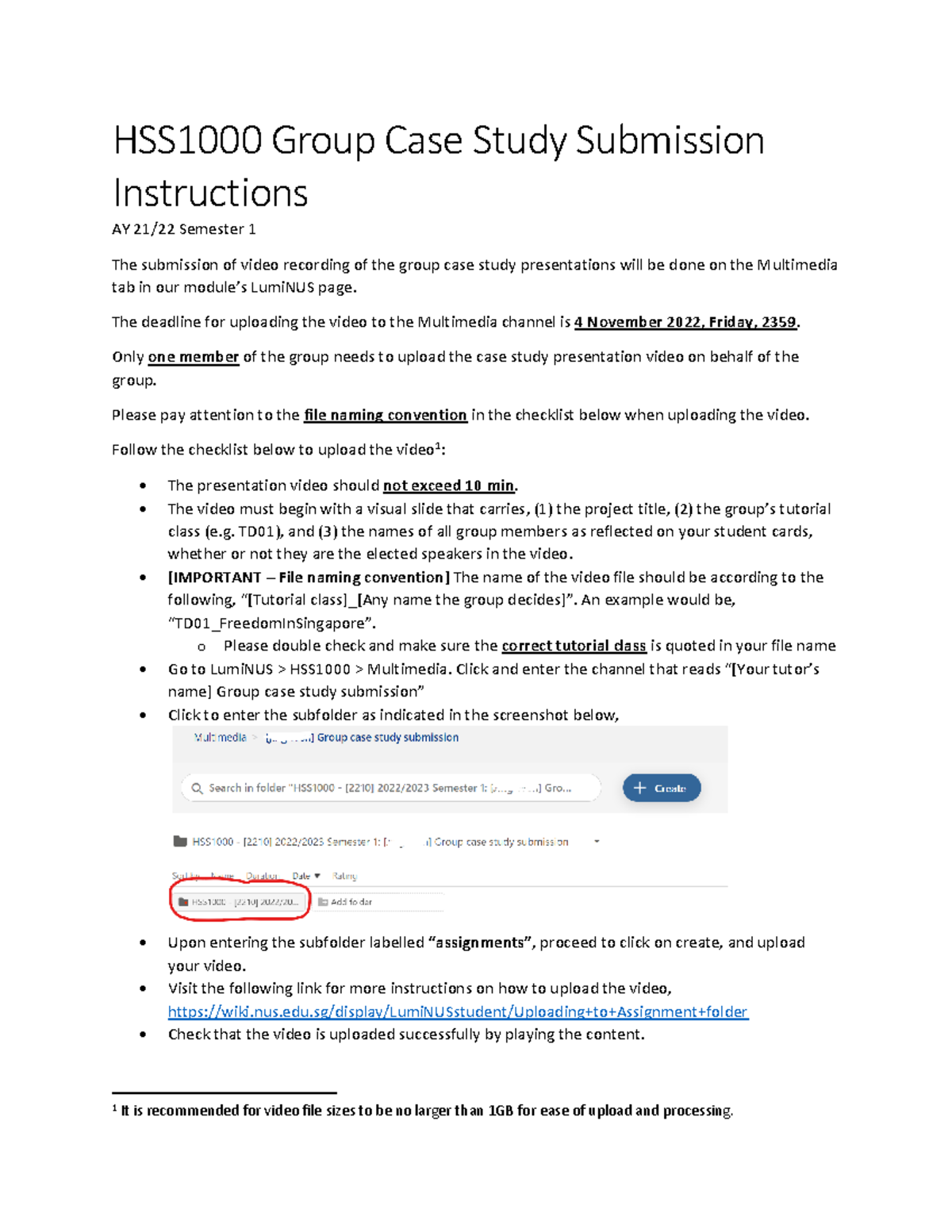 HSS1000 Case Submission Instructions - HSS1000 Group Case Study ...