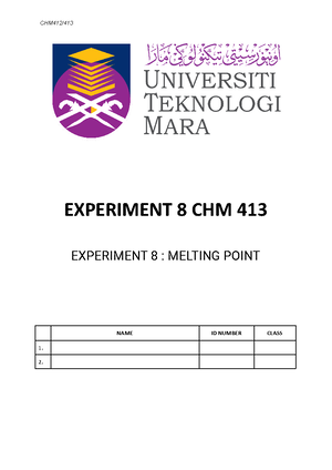 exp3 hydrocarbons CHM413 - LAB MANUAL FOR EXPERIMENT 3 (ONLINE DEMO) REACTIONS OF HYDROCARBONS ...