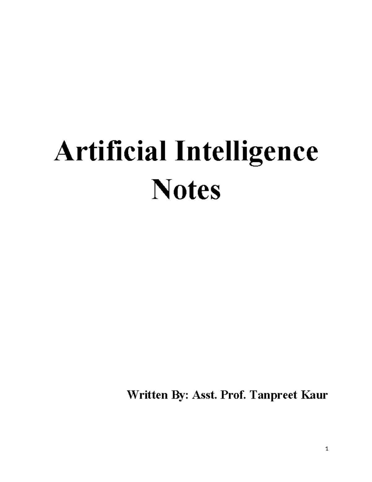 AI Notes-2 - AI all unit notes - Artificial Intelligence Notes Written ...