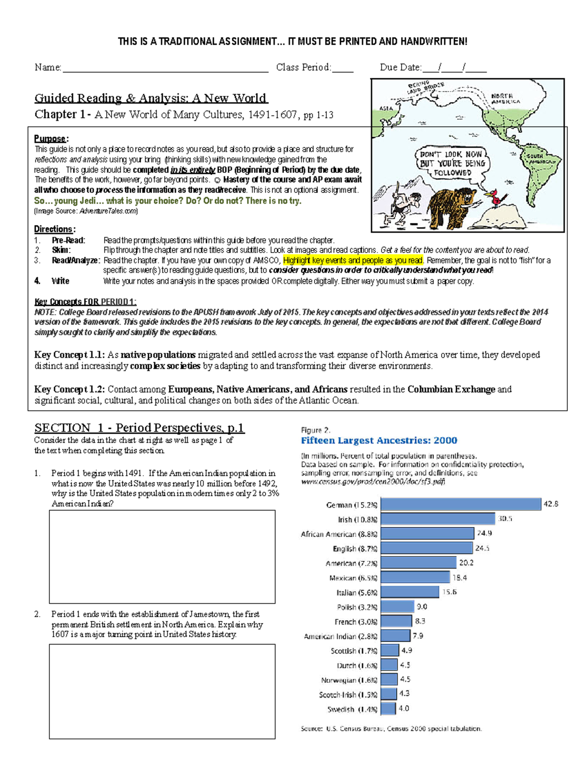 Chapter 1 Guided - Reading and Analysis - THIS IS A TRADITIONAL ...
