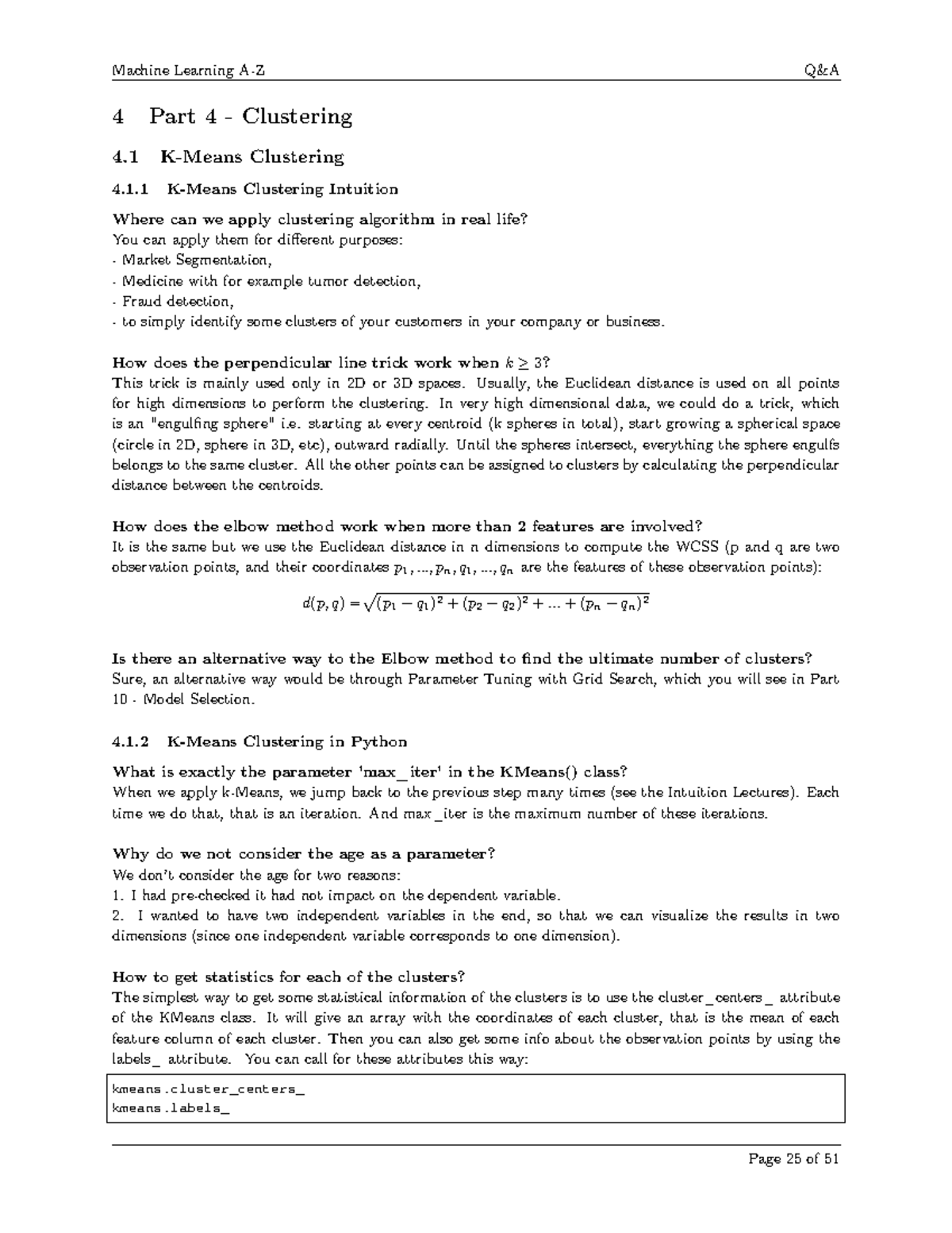 4 Part 4 - Clustering - 4 Part 4 - Clustering 4 K-Means Clustering 4.1 K-Means Clustering ...