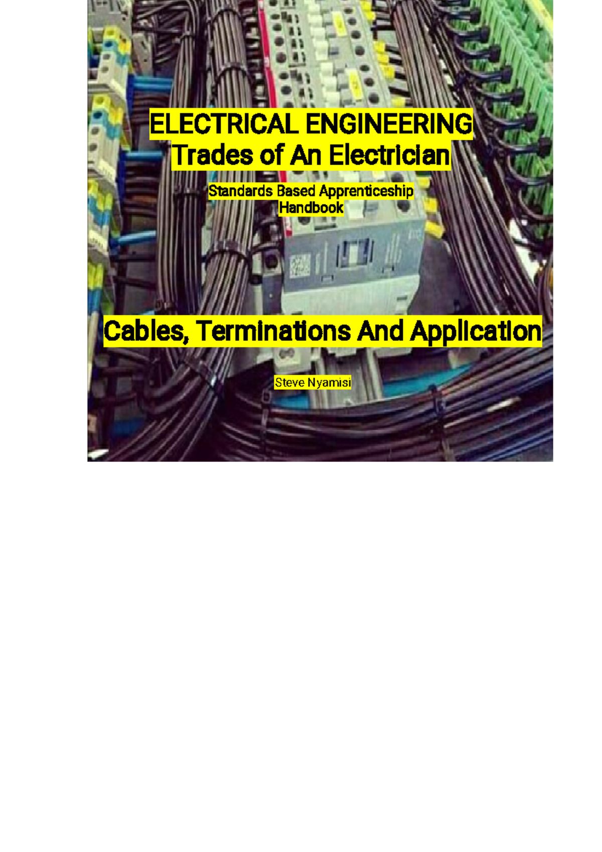 Cables, terminations and Applications Handbook - ELECTRICAL ENGINEERING ...