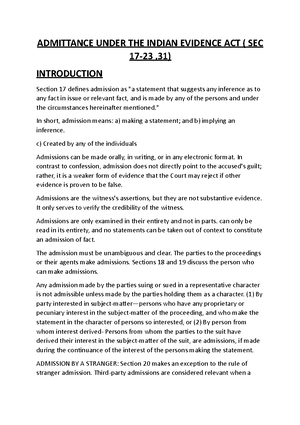 Confessions under the Indian Evidence Act - Under the Indian Evidence ...