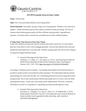 Personality Research Essay - Personality Research Paper Celeste Duby ...