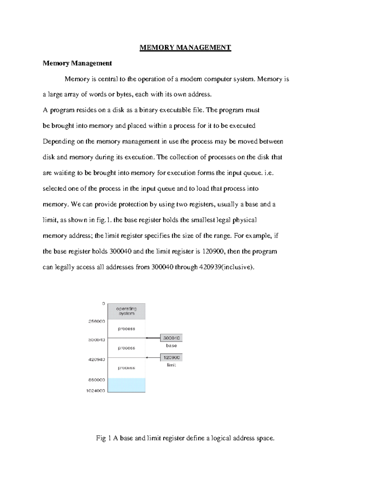 Memory Management In Operating System Memory Management Memory Management Memory Is Central To