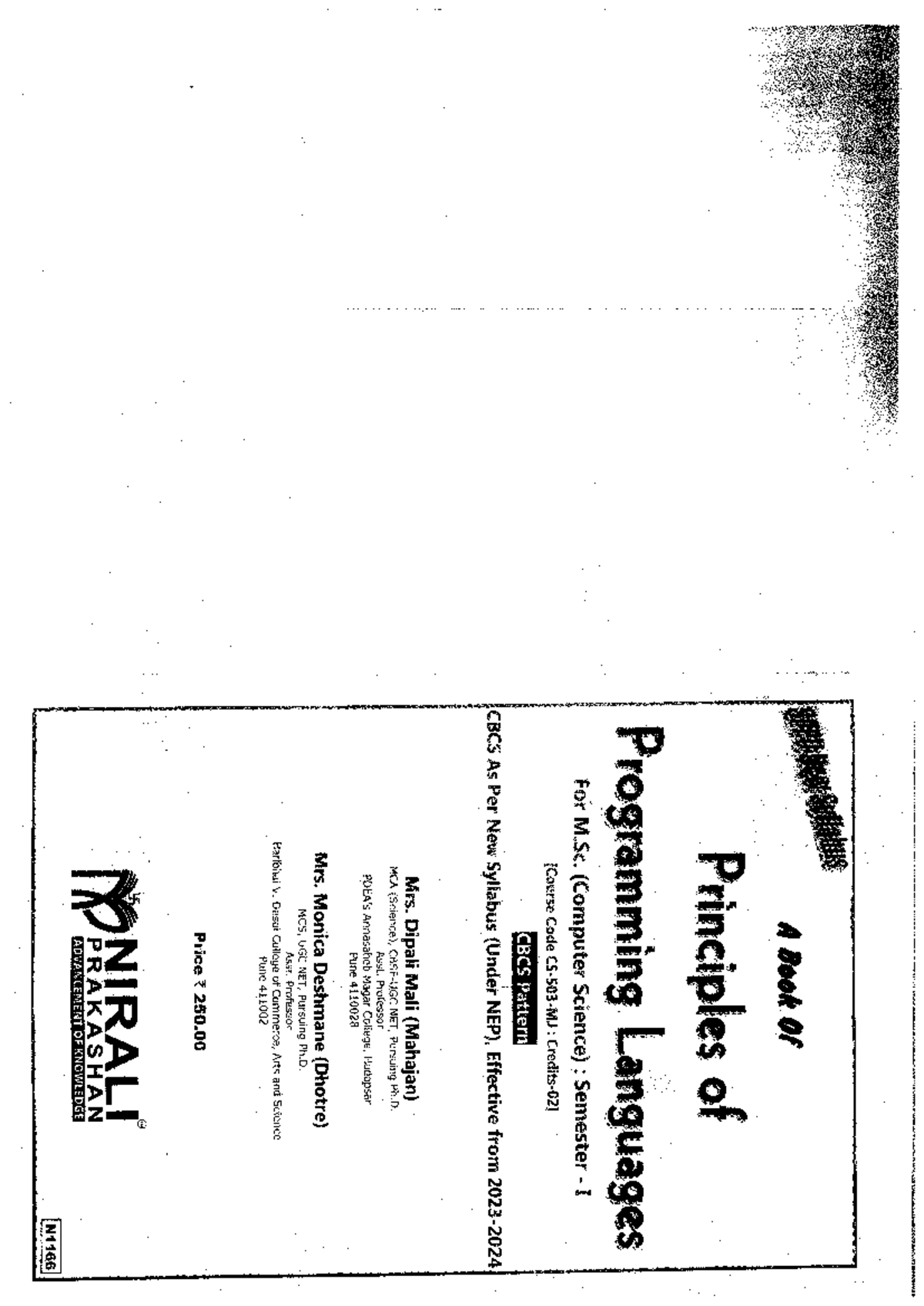 Ppl-book - Ppl book - iCourse Code : CBCS Pattern CBCS As Per New ...