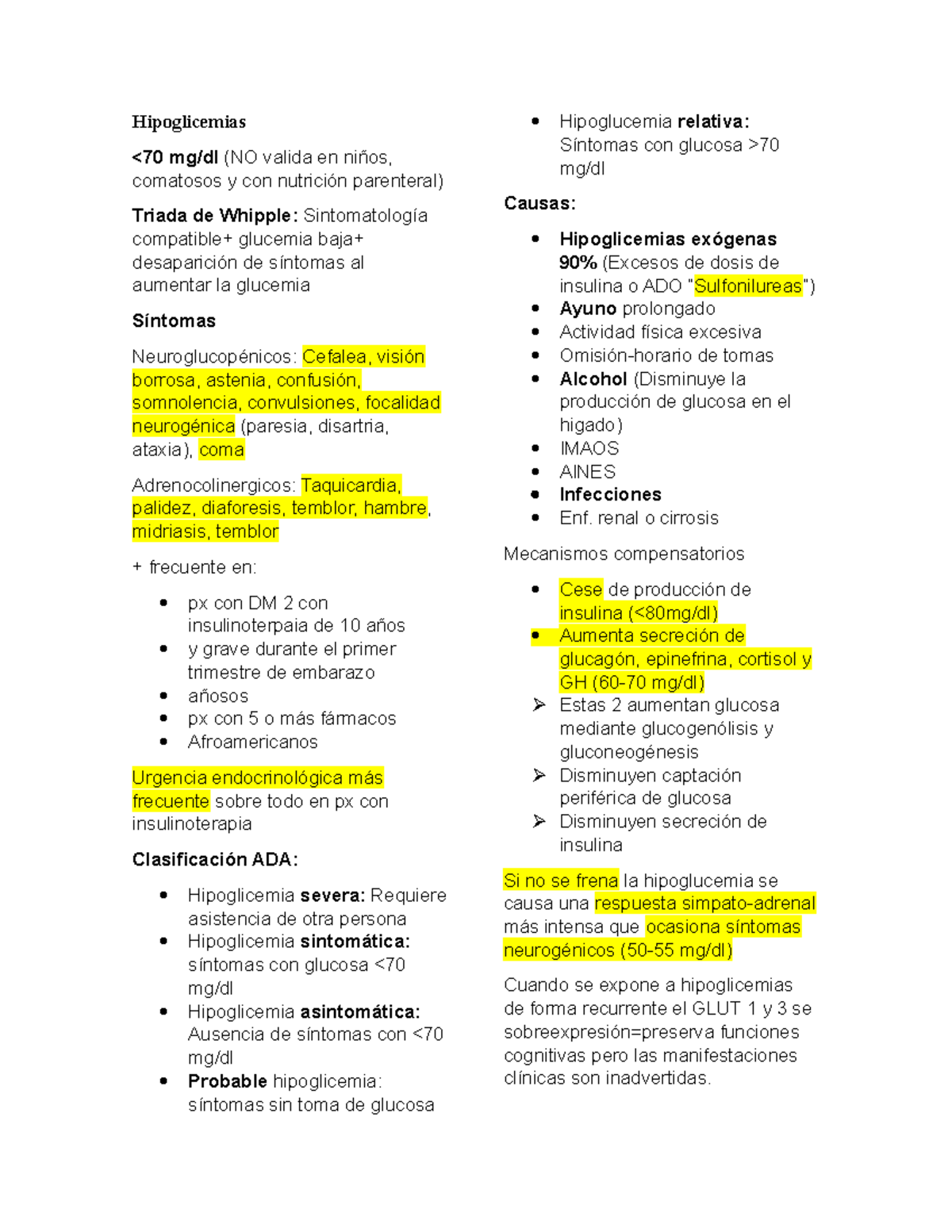 Guia urgencias - Hipoglicemias