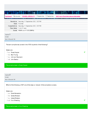 CS Comparative Programming Languages Quiz - Studocu