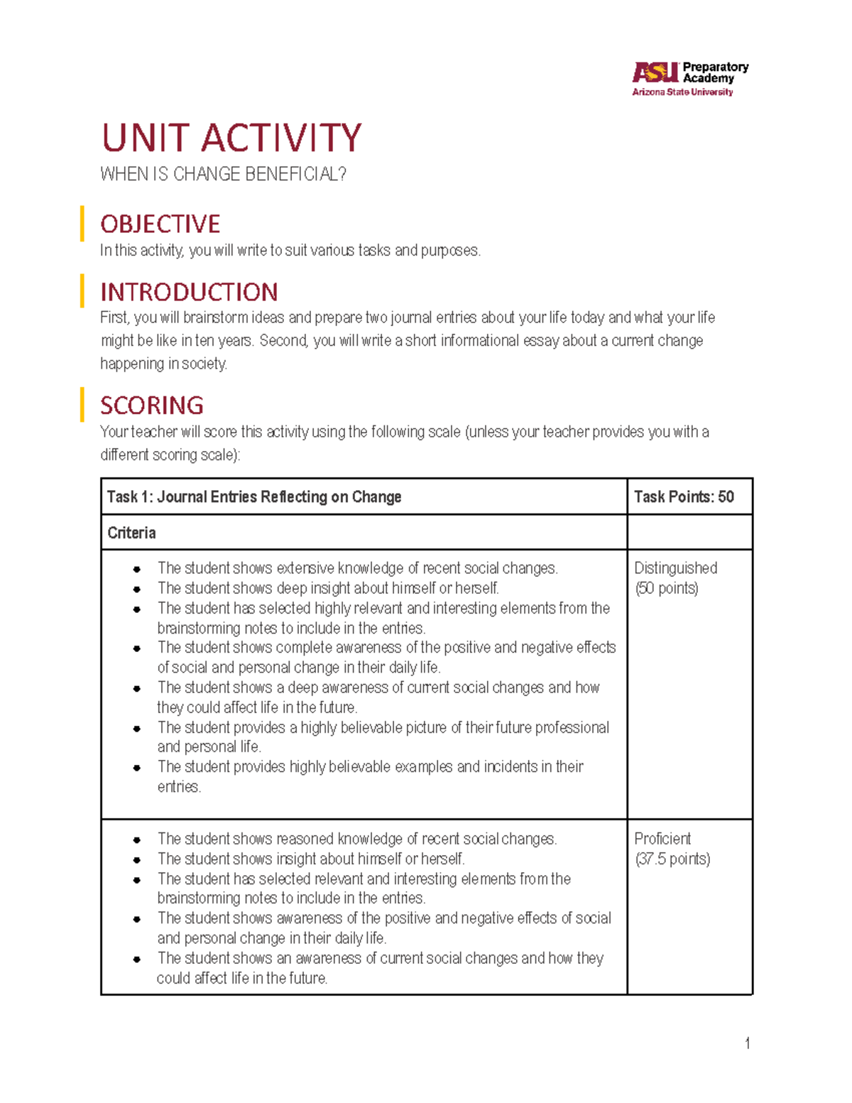 Copy of LA7A U2 Unit Activity When Is Change Beneficial - UNIT ACTIVITY ...