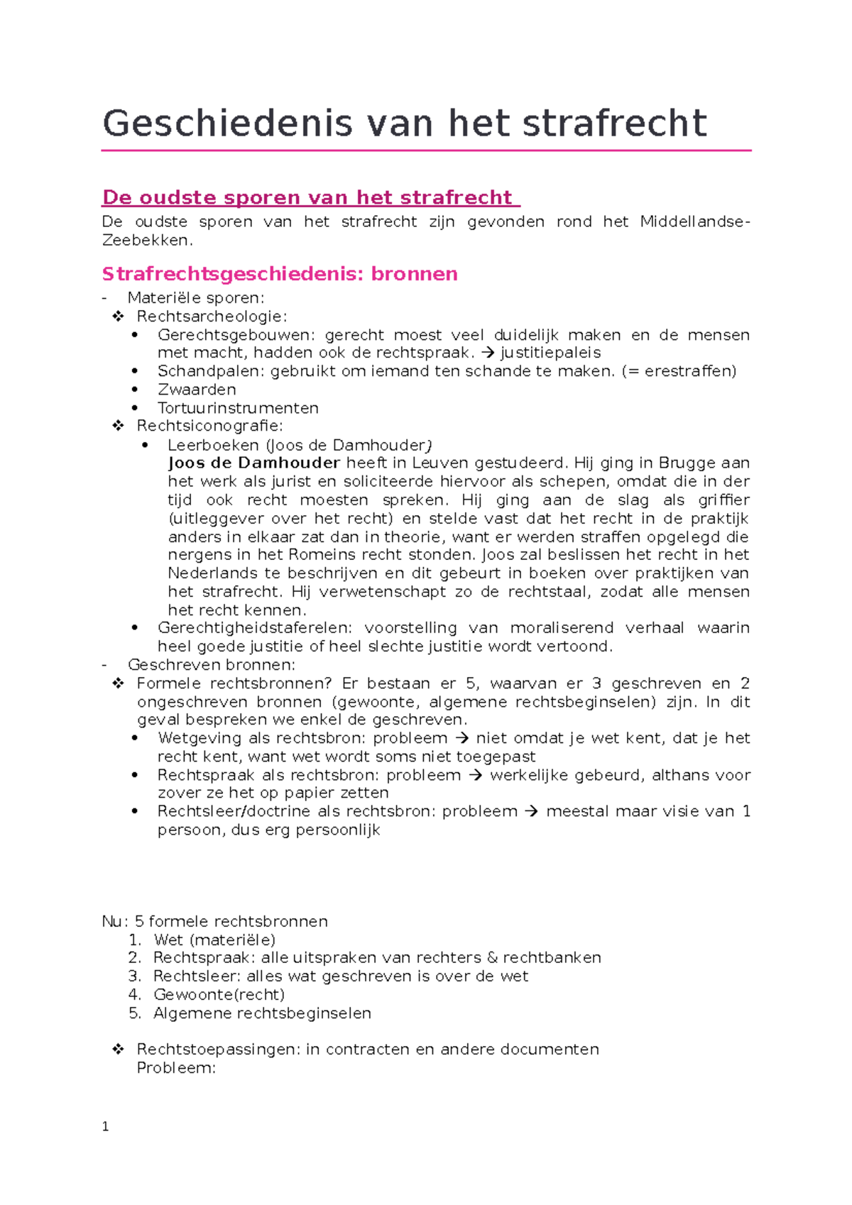 Geschiedenis van het strafrecht - Strafrechtsgeschiedenis: bronnen ...