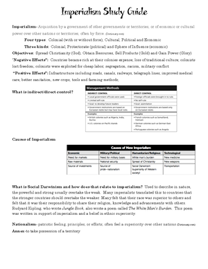 Imperialism and Spanish American War - DBQ - Imperialism and Spanish ...