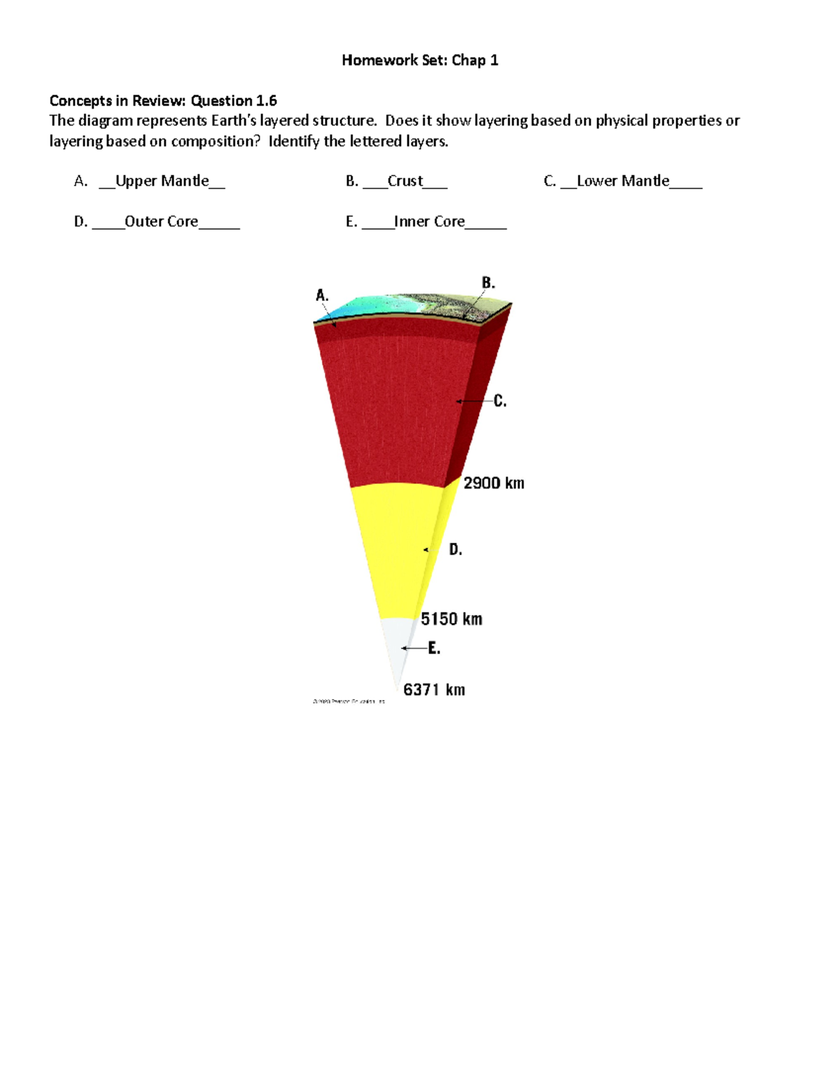 Chap 1 Homework - Homework Set: Chap 1 Concepts in Review: Question 1 ...