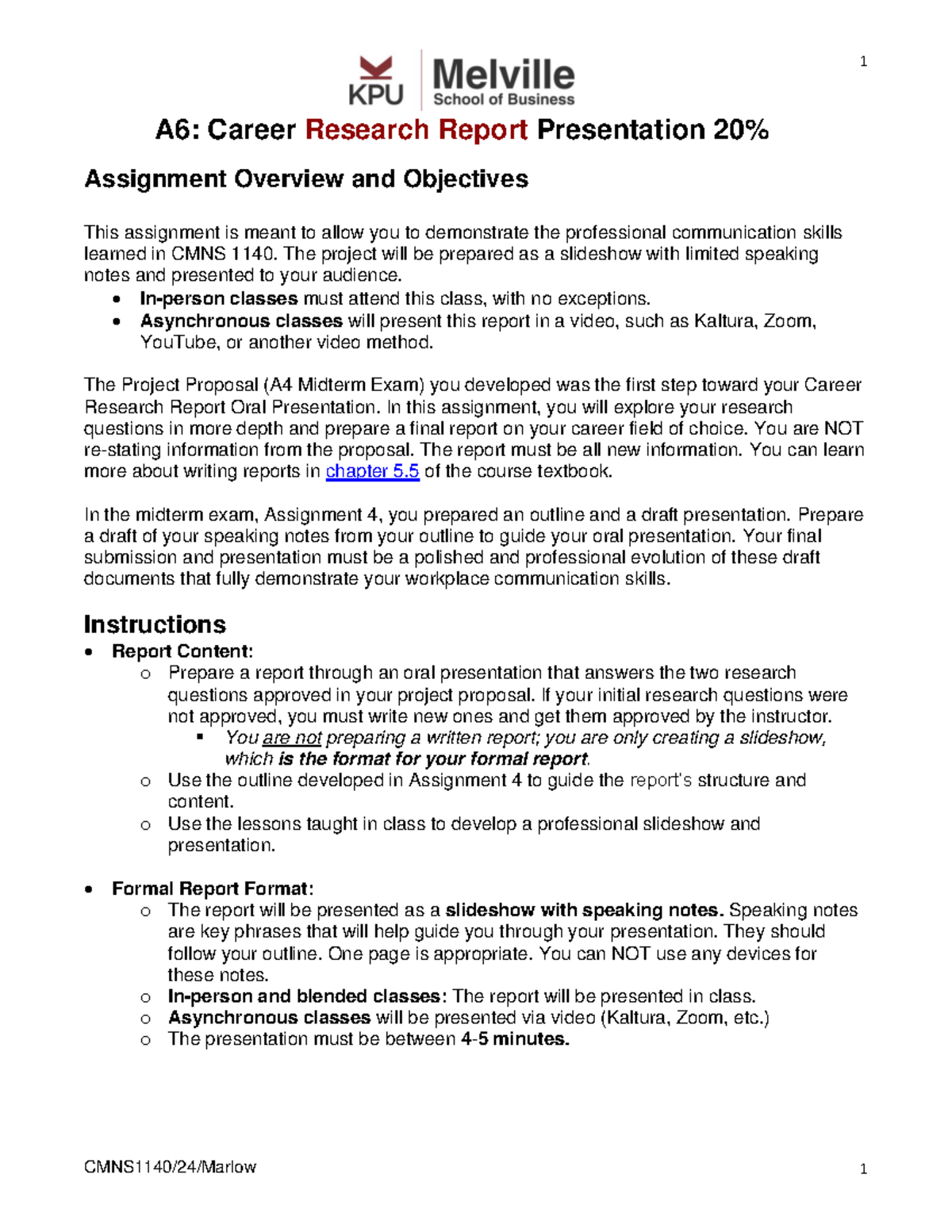 CMNS1140-A6 Career Research Report Presentation - A 6 : Career Research ...